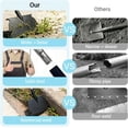 Garden Flat Shovel, 50" Weed Removal Tool with Detachable Pole ...