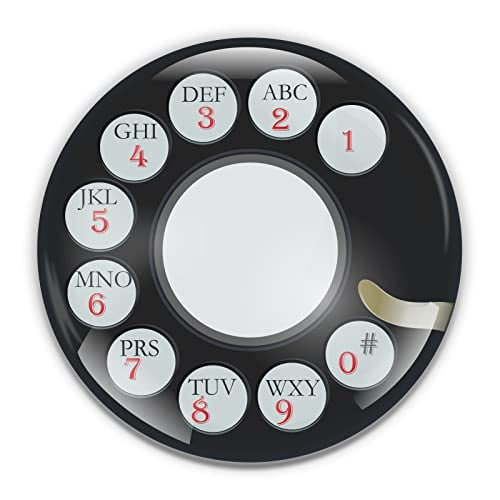 Old Fashion Rotary Phone Paperweight in Gift Box, 3 Inch Crystal Dome ...