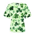 Inverlee Happy St Patricks Day Tshirts Womens Plus Size Four Leaf