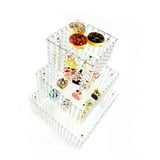Miumaeov 3 Tier Acrylic Crystal Beaded Cake Stand Cupcake Tower Square ...