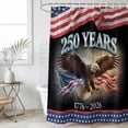 Anniversary USA Shower Curtain Set - Small 36" x 72" Washable Bathtub ...