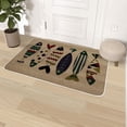 Cartoon cross-border linen carpet floor mat door mat kitchen non slip ...