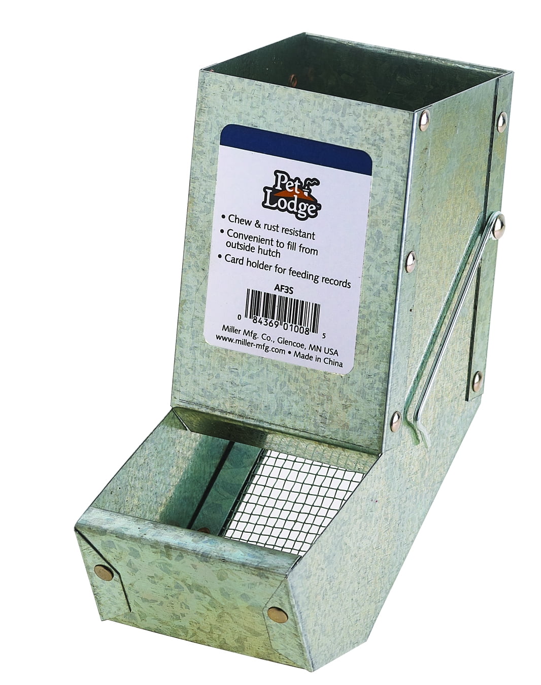 Miller Manufacturing 3" Galvanized Rabbit Feeder - Walmart.com