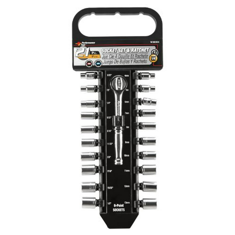 Wilmar Performance Tool W36002 1/4-Inch Drive Socket Set, 21-Piece ...