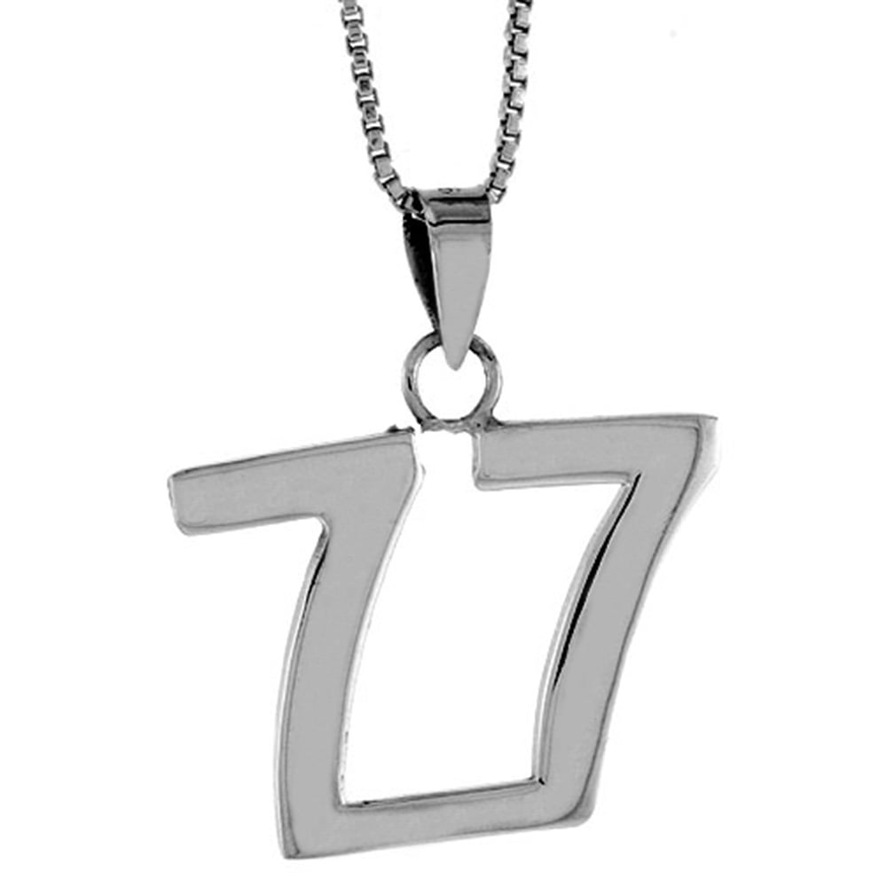 Sterling Silver Number 77 Pendant for Jersey Numbers & Recovery High ...