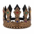 3PCS Vintage Golden Crown, Jeweled Royal King Crown, Medieval Crown for ...