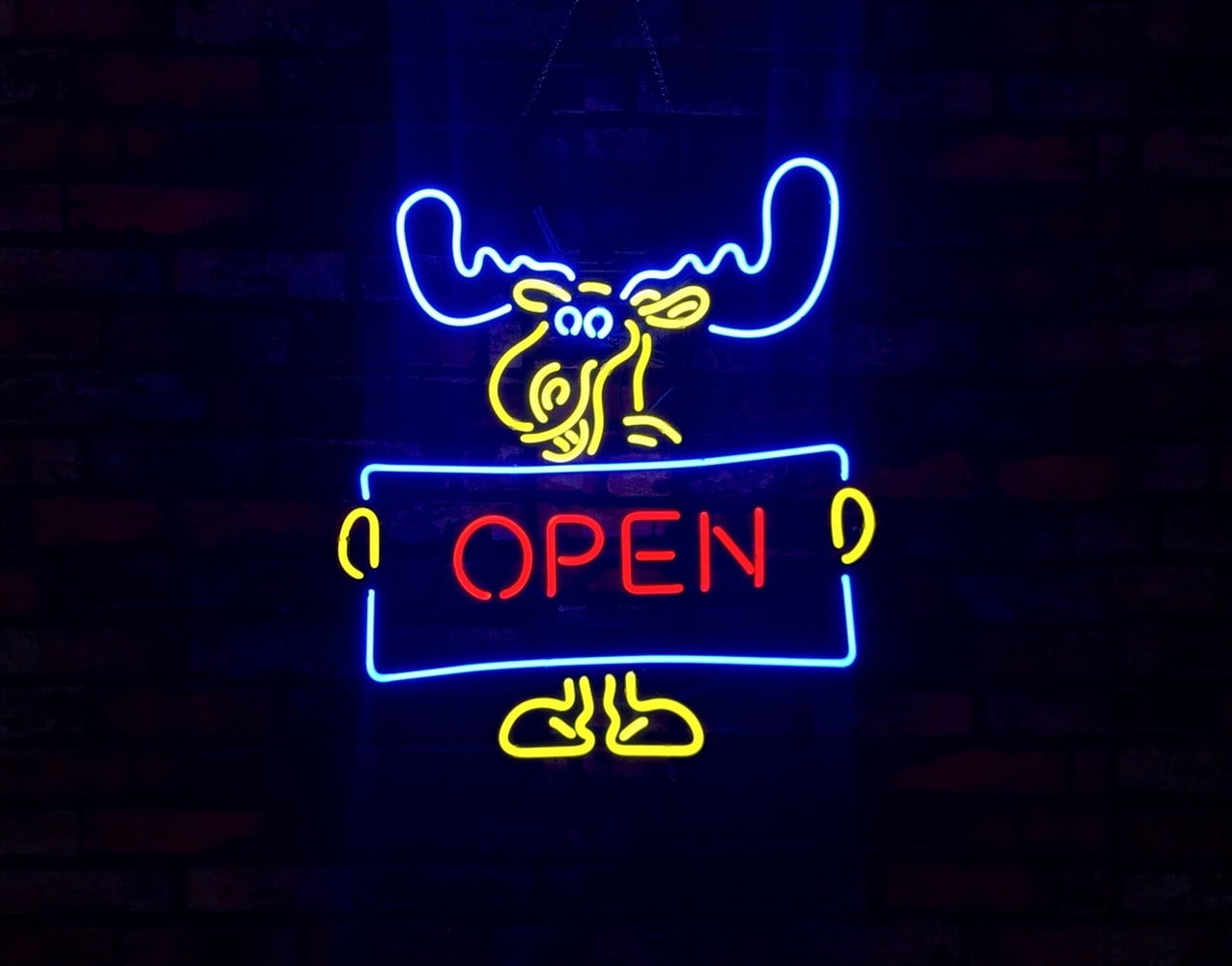 Queen Sense 20"x17" Open Deer Welcome Hunters Neon Sign Man Cave ...