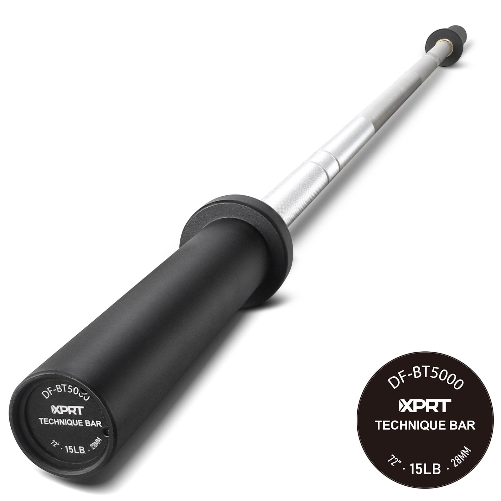 XPRT Fitness 15lbs Olympic Technique Bar Aluminum Weightlifting ...