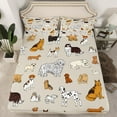 Cartoon Animal King Sheet Set Dachshund Corgi Sheets, Cute Dog Puppy ...