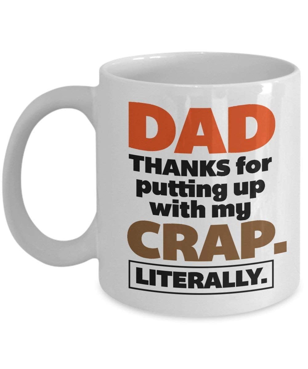 Dad Thanks For Putting Up With My Crap Cool Fathers Day Coffee & Tea ...