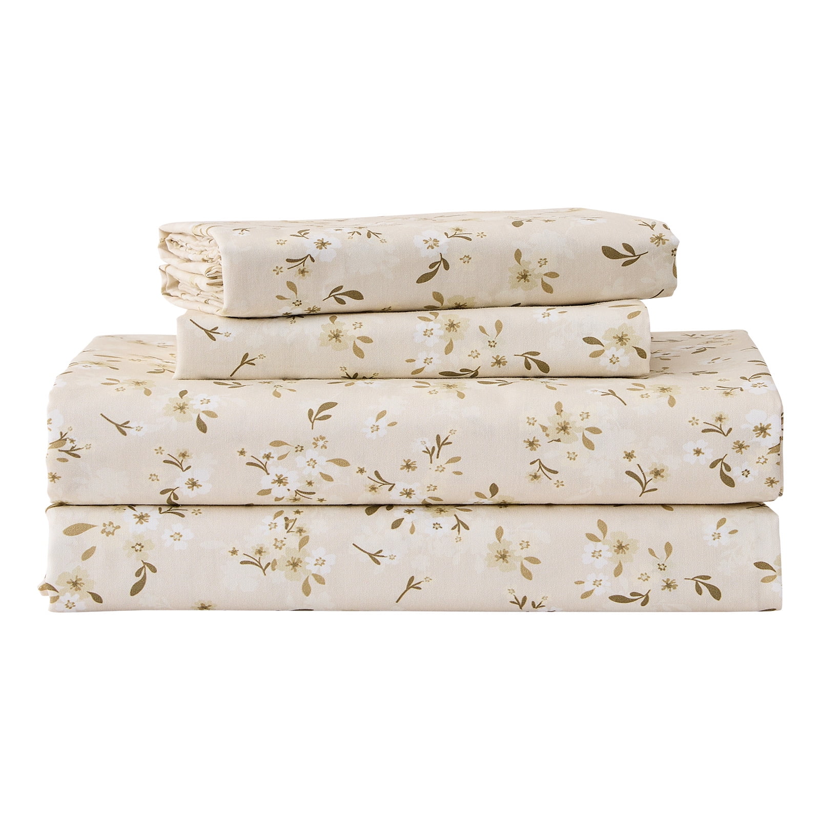 Gogreen 4PC Deep Pocket Twin Sheet Set Fit 14", 100% Cotton Breathable ...