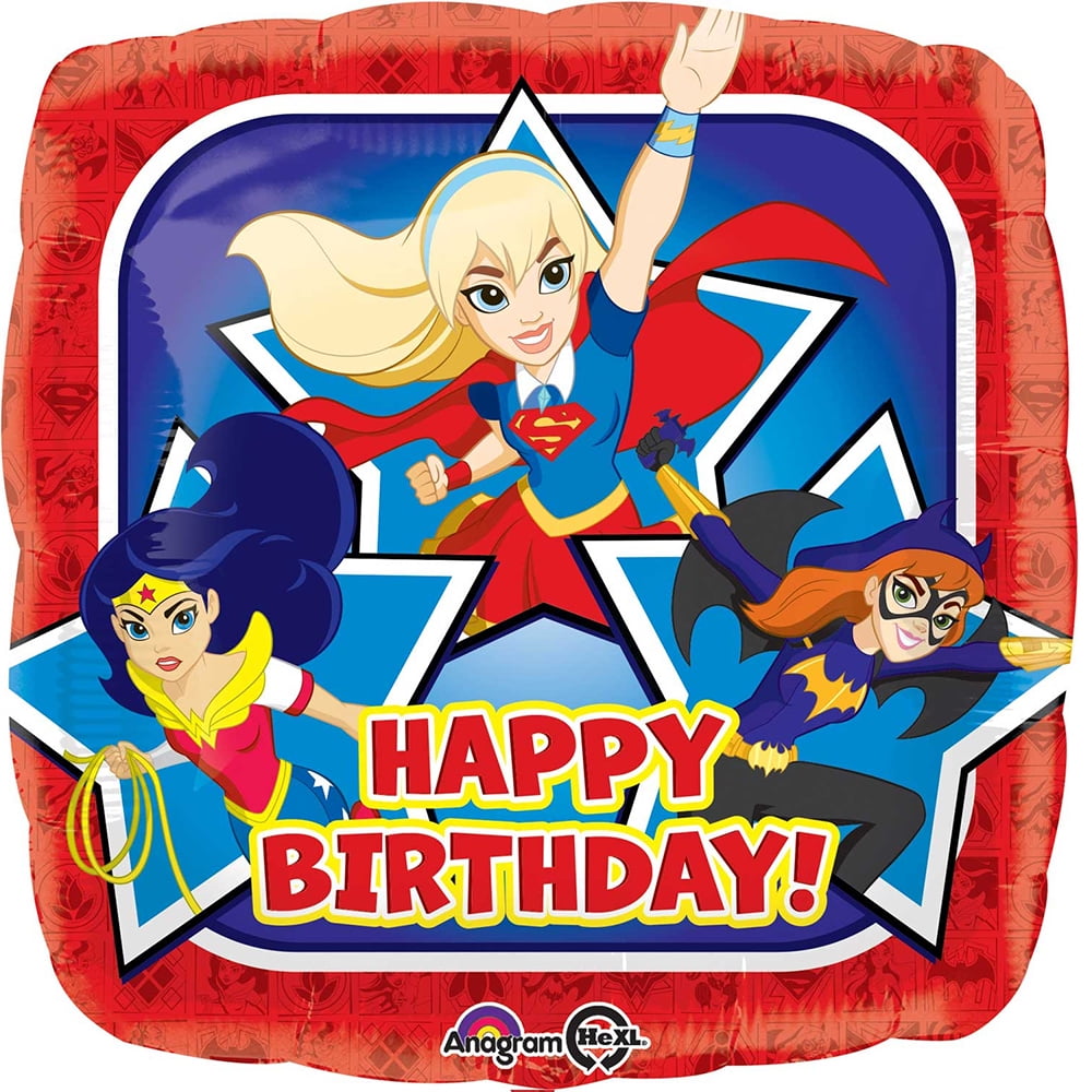 DC Super Hero Girls Happy Birthday Authentic Licensed Theme Foil ...