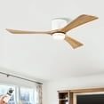 52” Solid Wood Ceiling Fan w/ Lights & Remote - Matte White - Walmart.com