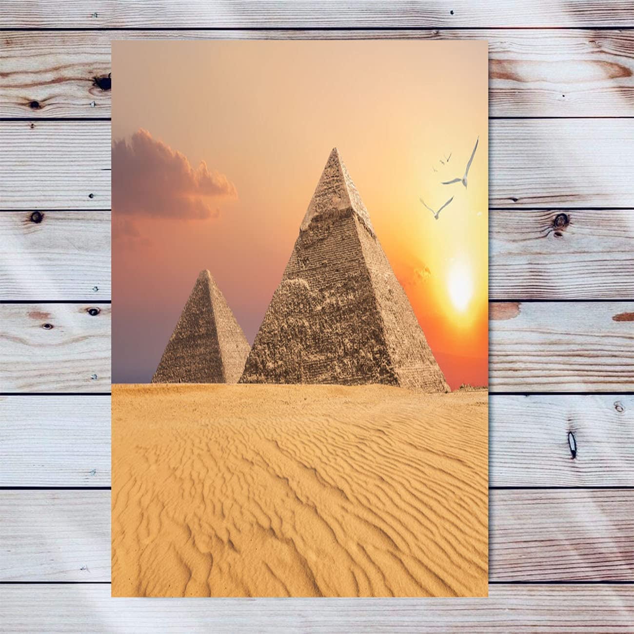 Sunset Canvas Wall Art For Living Room Modern Artwork The Pyramid Of ...