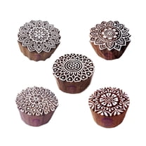 Royal Kraft Clay Printing Stamps Arty Crafty Small Floral Wooden Blocks ...