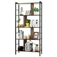 Gymax 4-Tier Bookcase Industrial Bookshelf Floor Standing Storage Rack ...