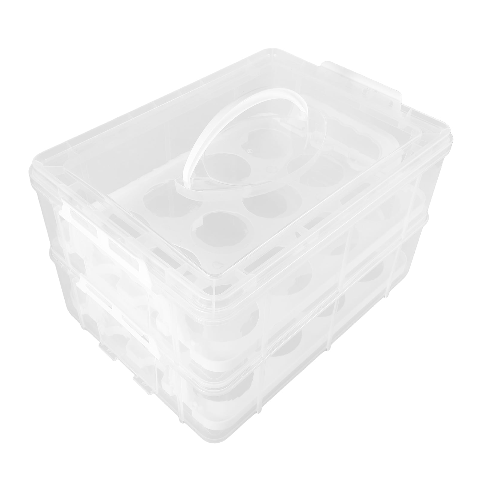 Click here for Luxshiny Cupcake Carrier Rectangular White Plastic... prices