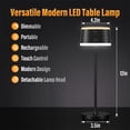 DAYBETTER Cordless Rechargeable Table Lamp with Touch Control & Dimming ...