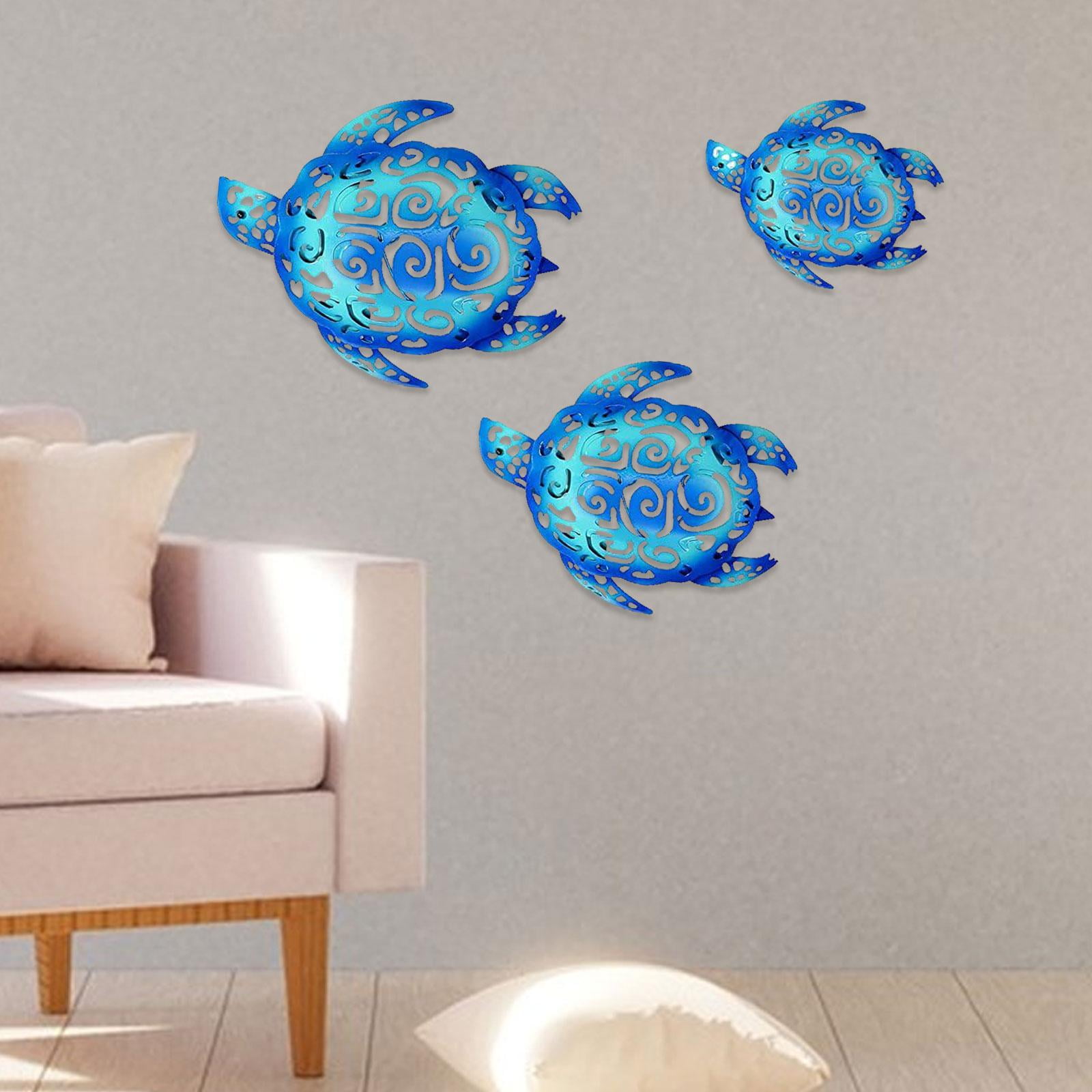 3x Beach Theme Sea Turtle Wall Art Life Theme Wall Decor Hanging ...