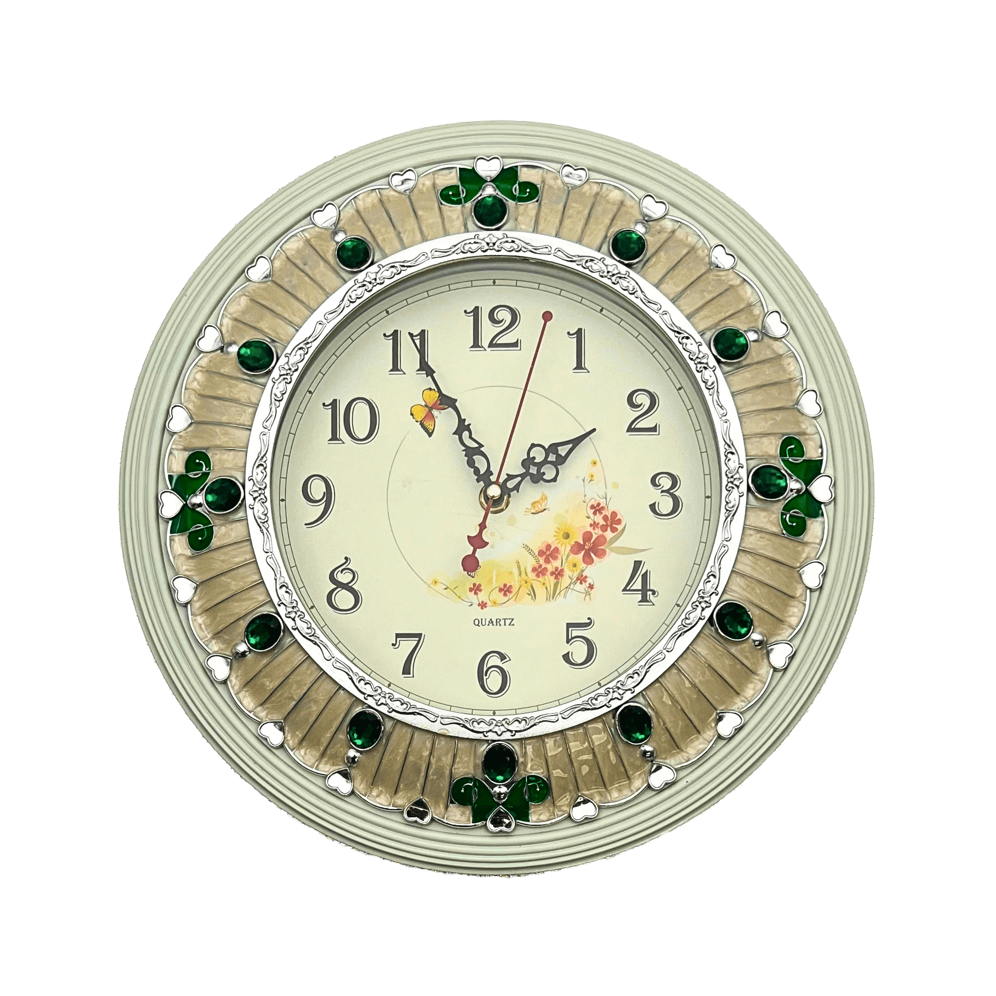 Click here for Sd Wall Clock Round With Stones prices