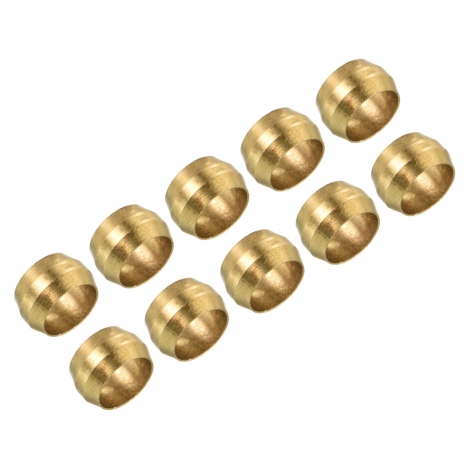 Uxcell 6mm Tube Brass Compression Sleeve Ferrules, 10 Pack Brass ...