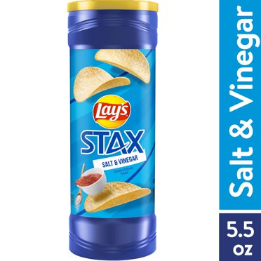Lay's Stax Original Potato Chips, 5.5 oz Canister, Kosher, Gluten Free, Classic Flavor Crisps ...