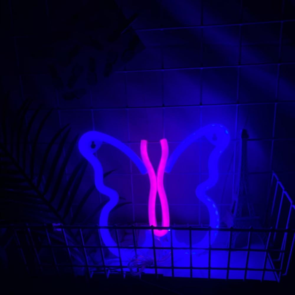 Butterfly Neon Sign Led Neon Lights Usb Battery Powered Wall Light