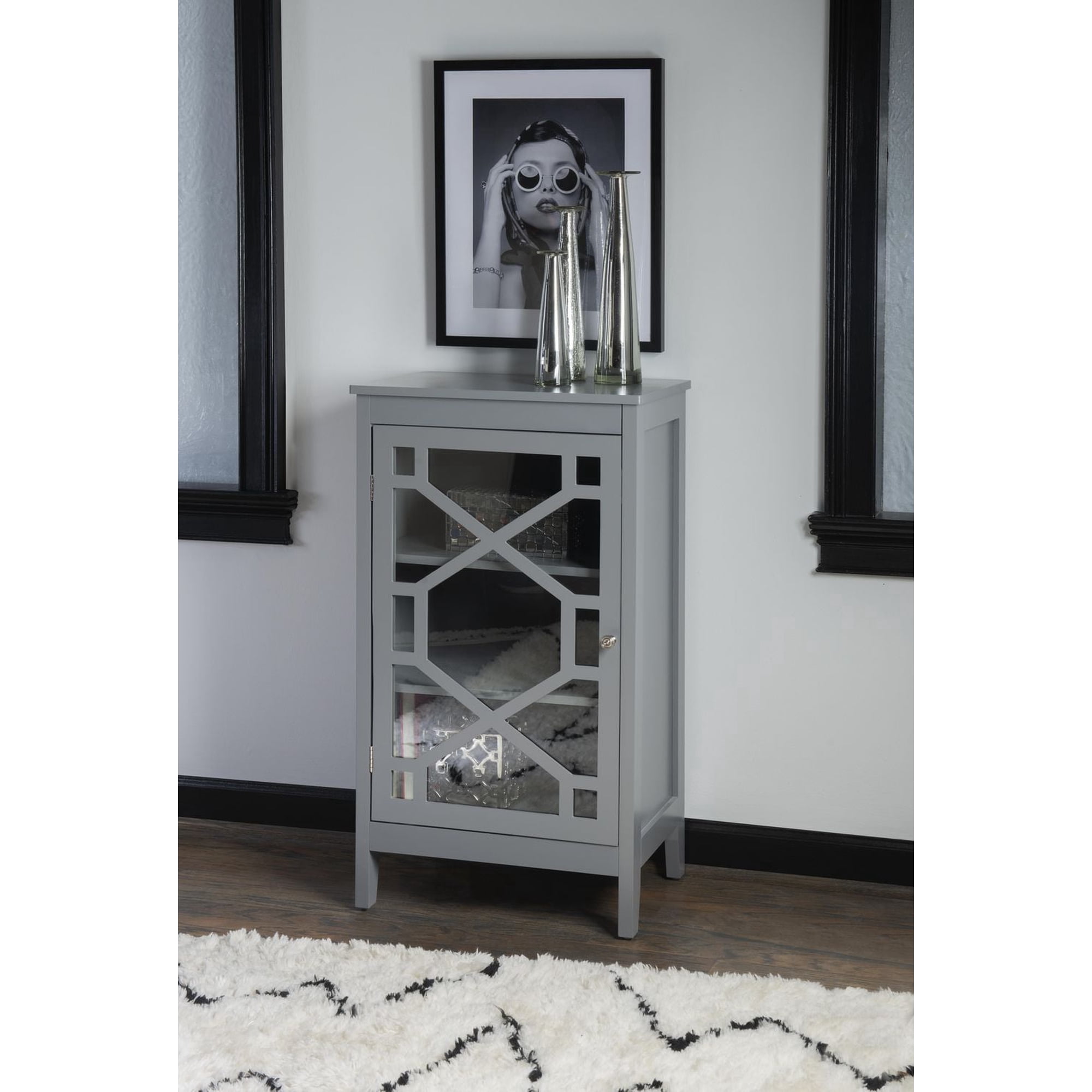 Click here for Linon Ronan Small Cabinet  Grey prices