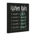 Kitchen Rules Black & Green Canvas Wall Art, design by Lettered and ...