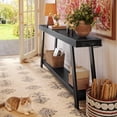 Console Table with Station, -C Port, 2 Tiers Entryway Table, 53.9 Inch ...