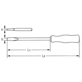 Heyco Slotted Engineers' Screwdriver with Acetate Handle, 10mm ...