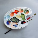 U.S. Art Supply 10-Well Plastic Artist Palette - Paint Mixing Trays ...