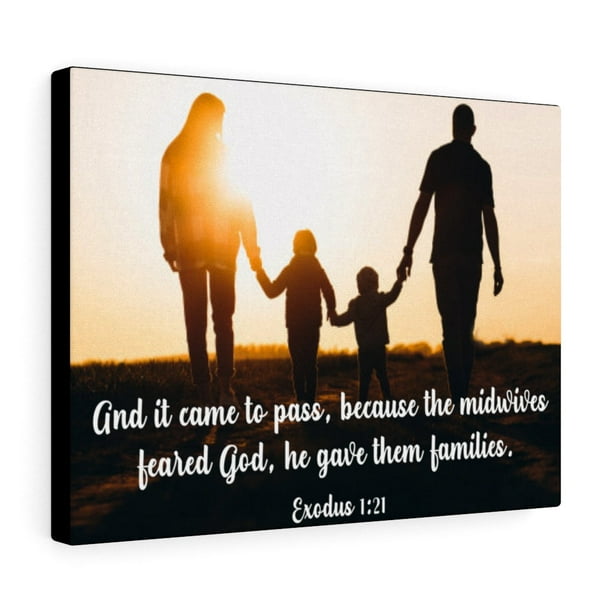 Scripture Walls And It Came to Pass Exodus 1:21 Bible Verse Canvas ...