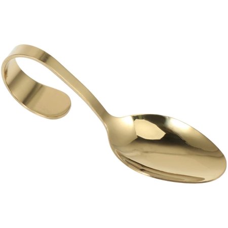 Curved Handle Spoon Cutlery Utensil Stainless Steel Eating Silverware ...