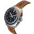 Bulova Racer Chronograph Leather Strap Black Dial Quartz 98B427 100M ...