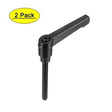 Uxcell M8 x 25mm Metric Adjustable Clamping Lever Handle with Stud Black - Walmart.com