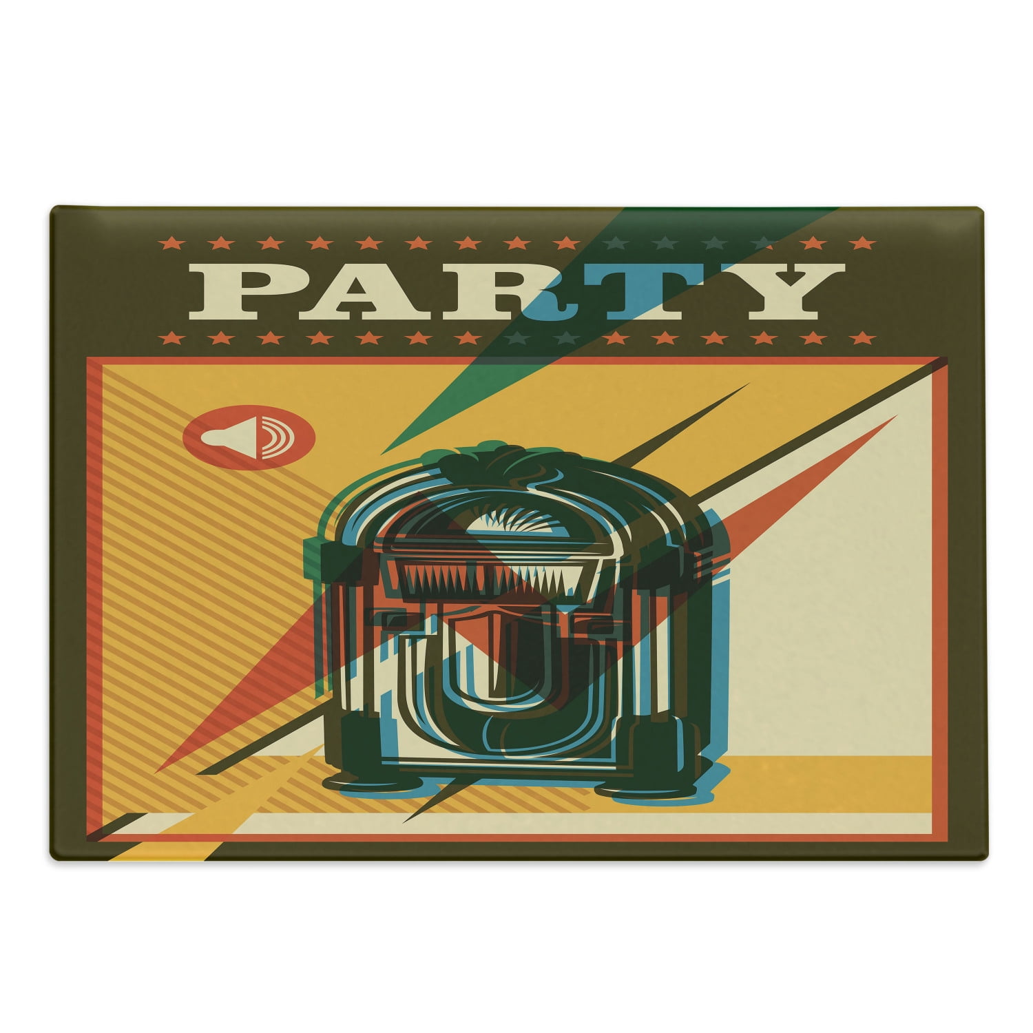 Jukebox Cutting Board, Digital Retro Print Party Themed Old Antique ...