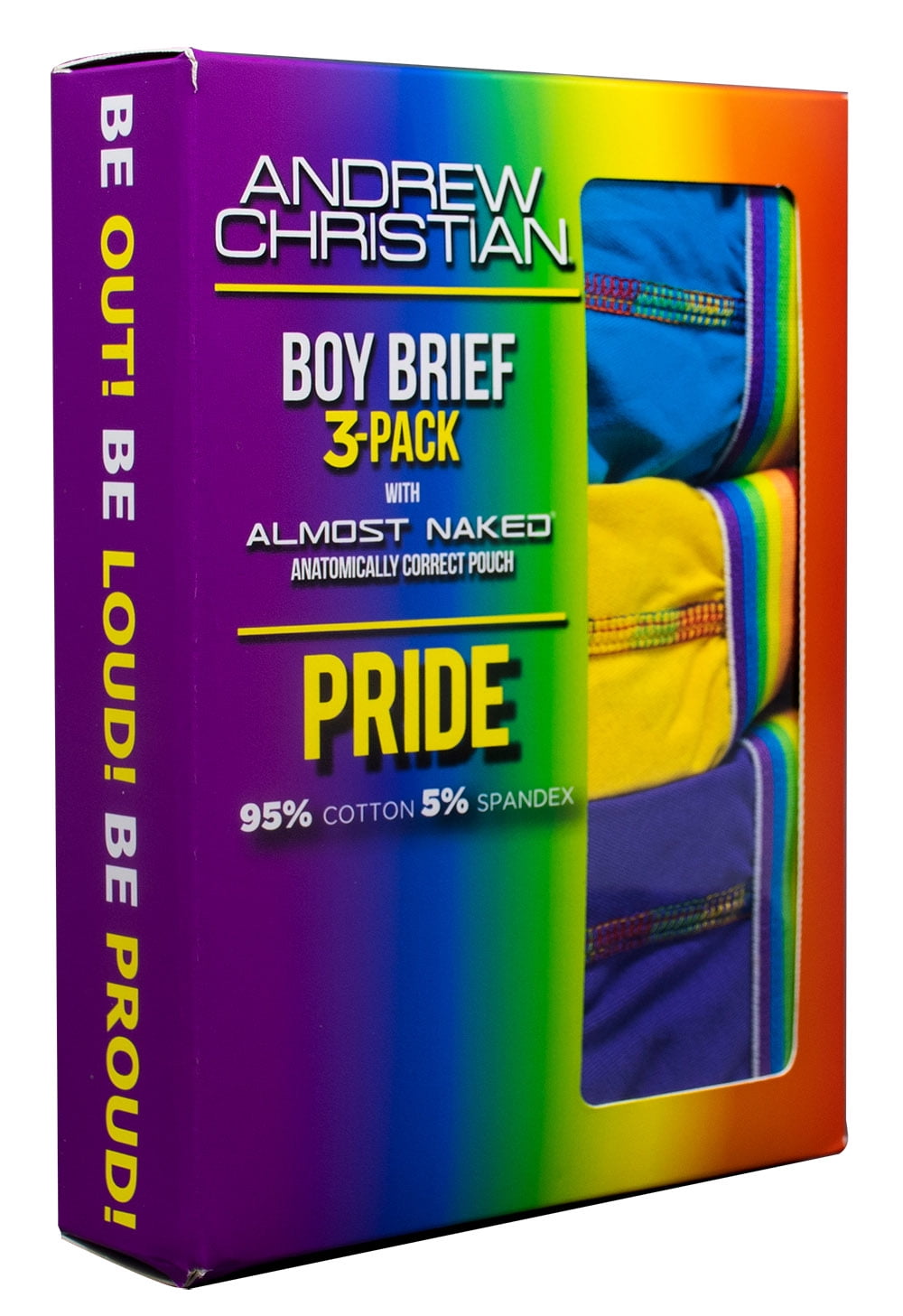 Andrew Christian Boy Brief Pride 3-Pack - Walmart.com