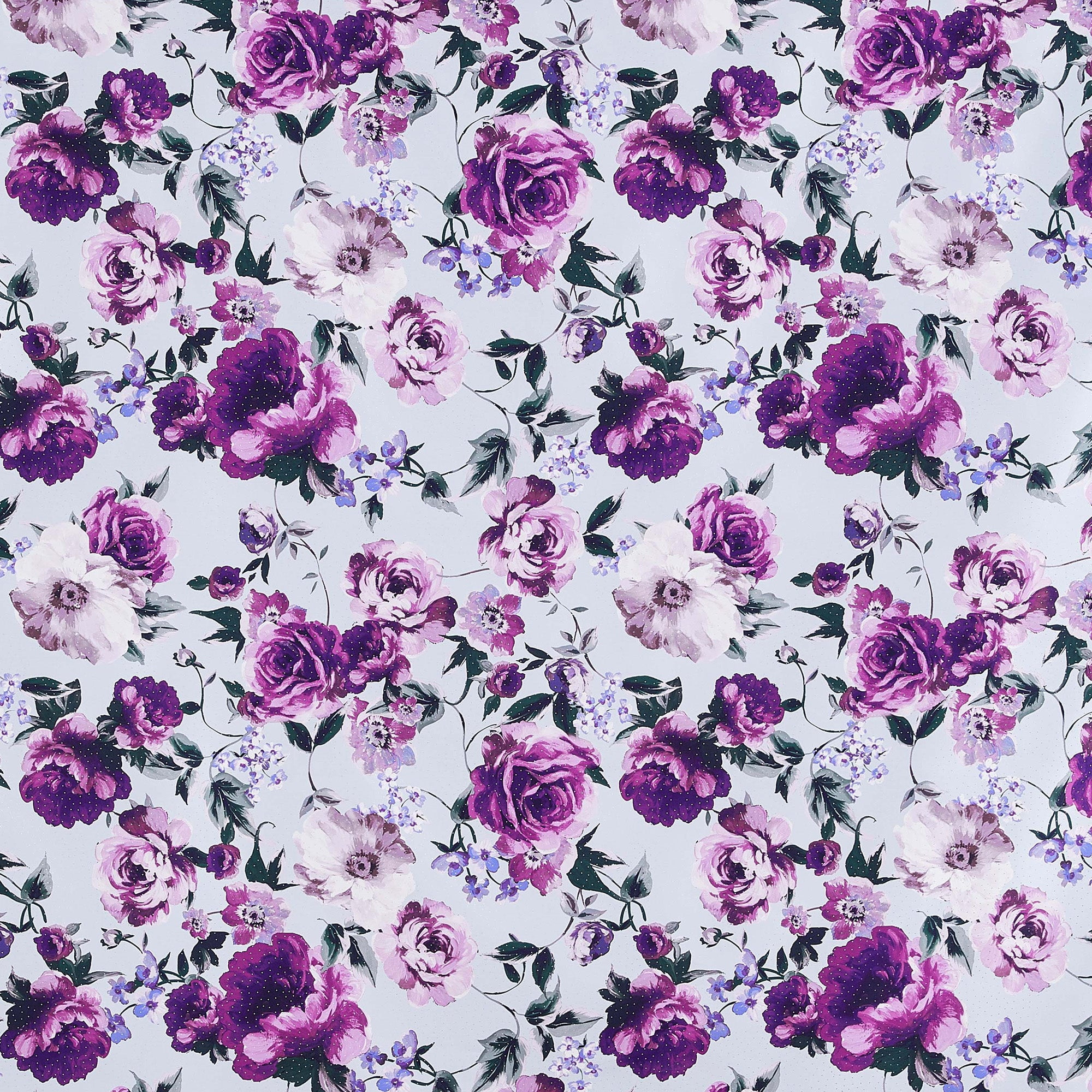 ZELOUF Josalyn Floral Print Dotted Foil Mikado , Sewing, DIY, Crafts ...