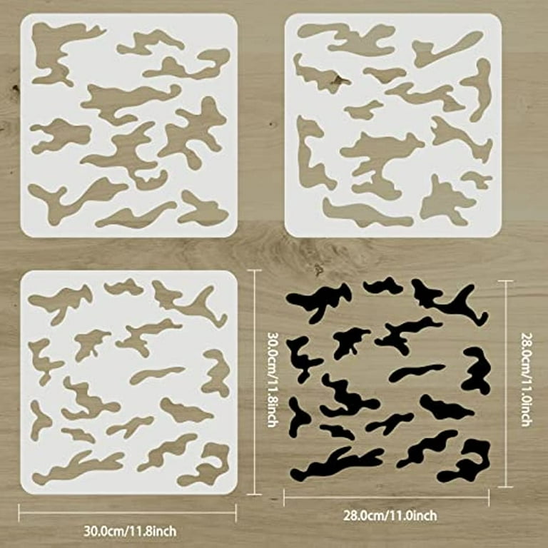 Large Camo Pattern Stencil