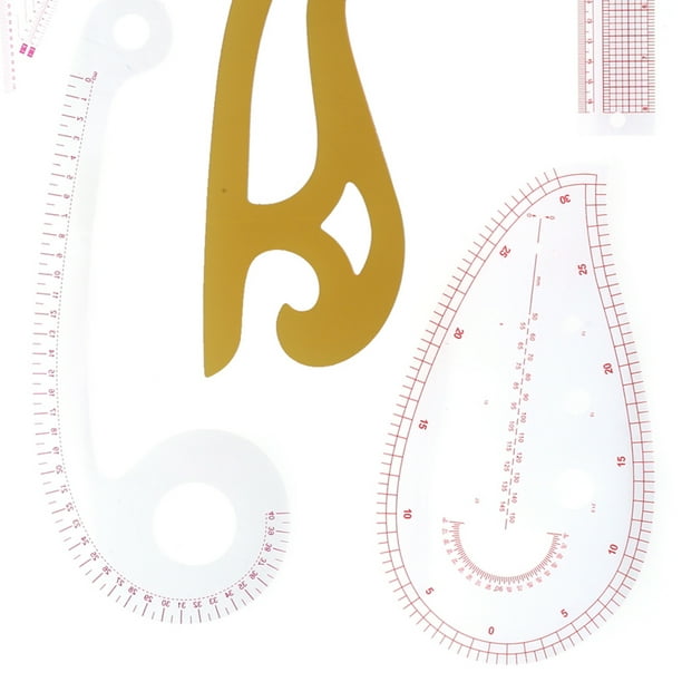 Measuring Ruler,Curve Ruler 5 Piece Transparent Ruler Cutting Ruler ...