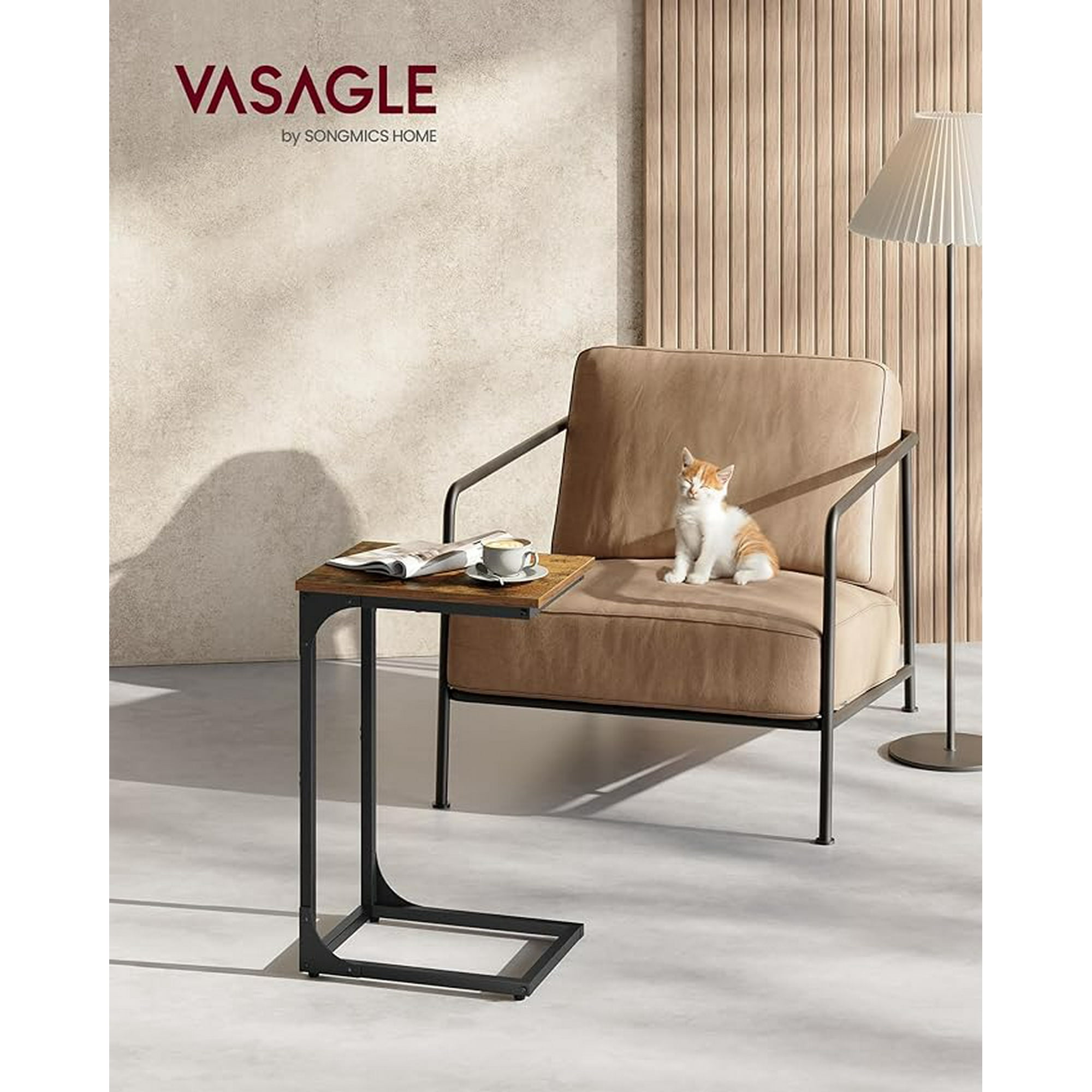 Click here for Vasagle C-Shaped End Table Industrial Small Side T... prices