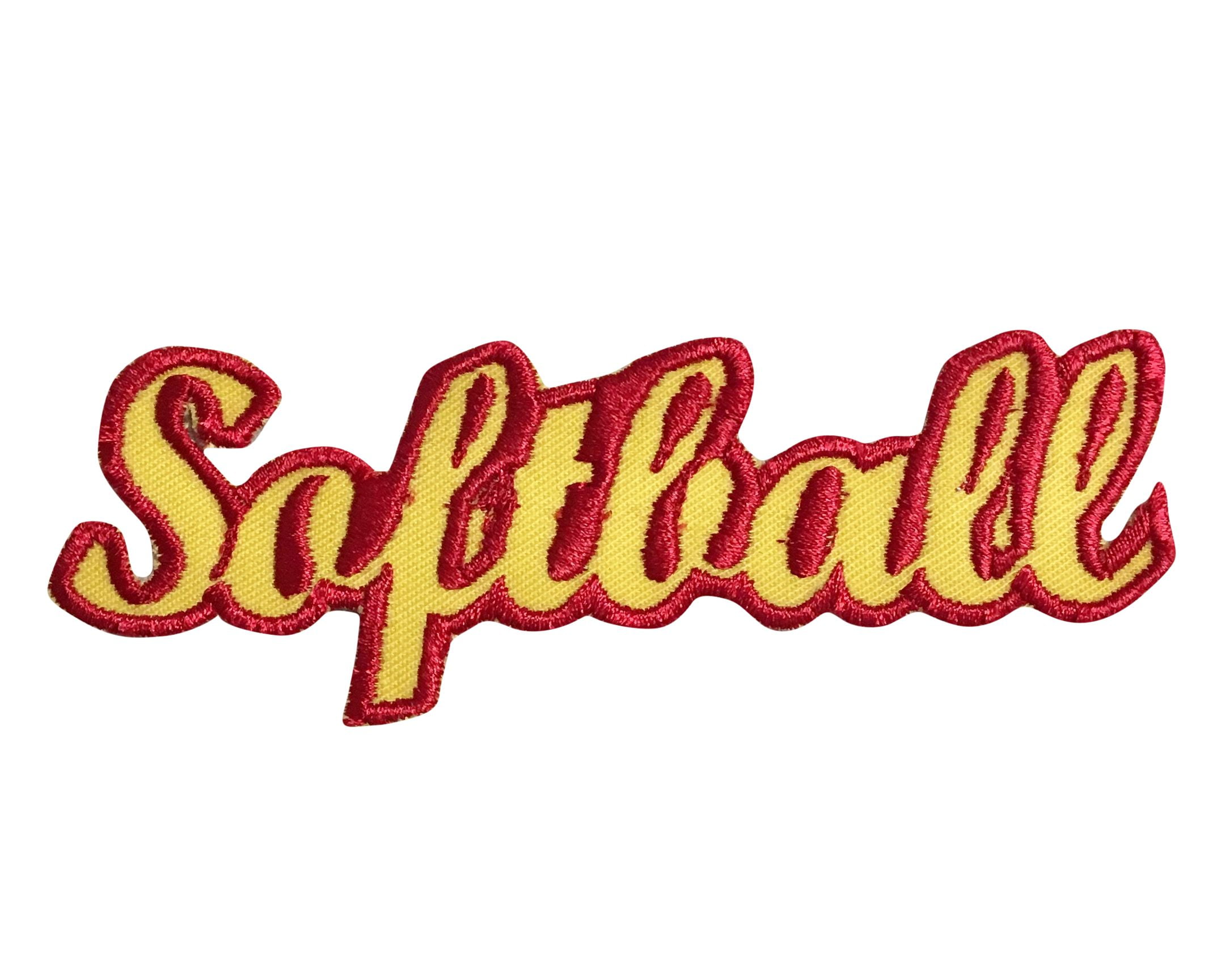 Softball - Yellow/Red - Sports - Words/Names - Iron on Applique ...