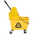 Basics Rectangular Floor Cleaning Mop Bucket with Sturdy Down Press ...