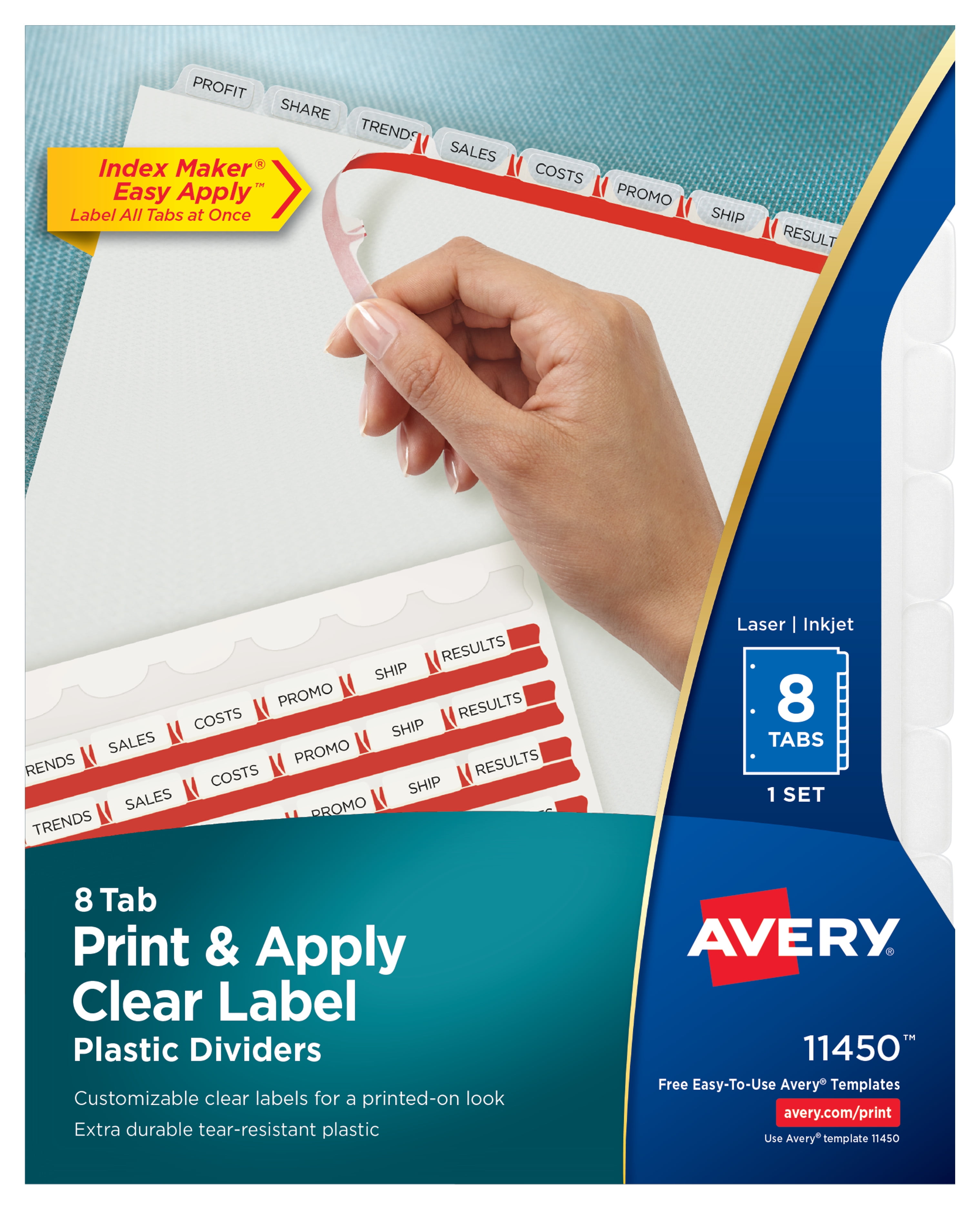 Avery® Big Tab Printable Label Dividers, Easy Peel Labels, Tabs | lupon ...