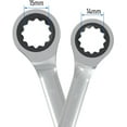 Double Box End Ratcheting Wrench 72 Teeth 12 Point Ratchet Gear Spanner ...
