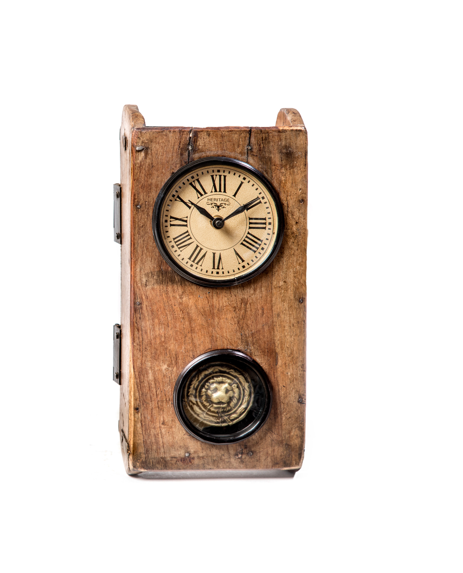 Wooden Wall Clock with Pendulum made from Defunct Brick Mold - Walmart.com