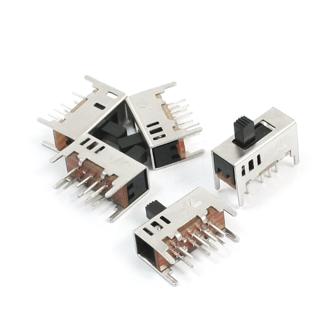 5Pcs DP3T ON/OFF/ON 3 Position 8 Terminals Miniature Horizontal Slide ...