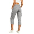 BONIXOOM Womens Capri Pants, Elastic Waist Cargo Pants, Multi Pockets ...