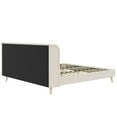 Novogratz Holly Upholstered Wingback Bed, King, Ivory Velvet - Walmart.com